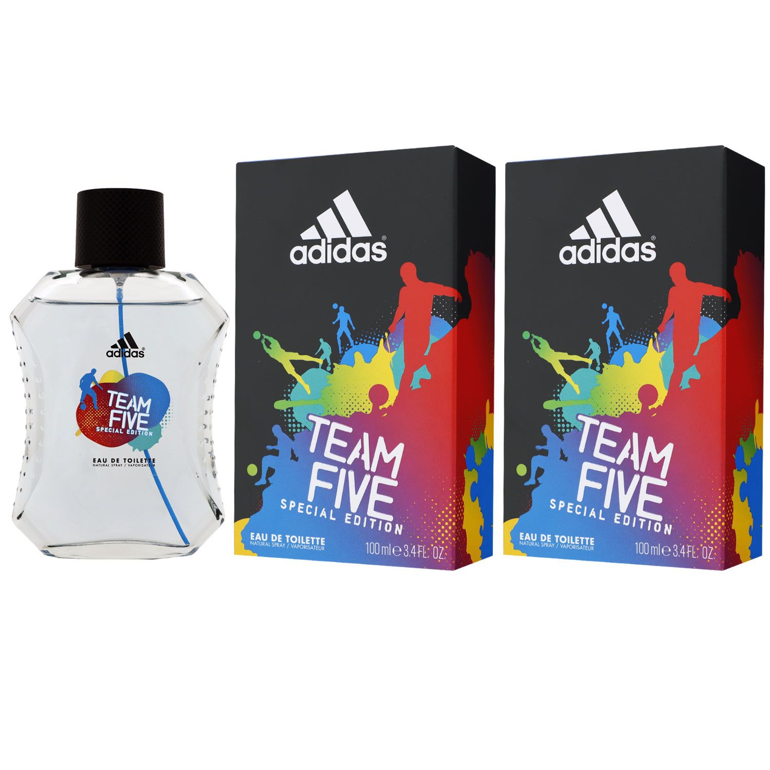 Adidas Team Five 2 x 100 ml Eau de Toilette EDT Set bei Riemax