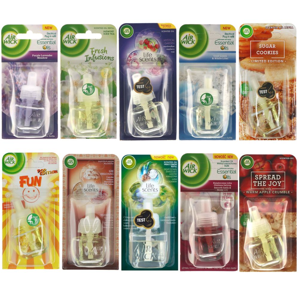 Air Wick Nachfüllflakons für Air Wick Duftstecker 10 x 19 ml MIX Set bei Riemax