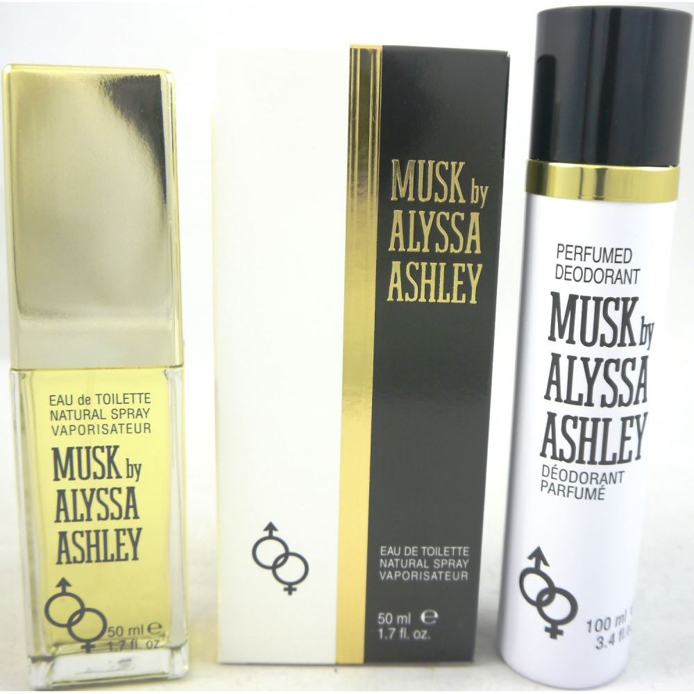 Alyssa Ashley Musk Set 50 ml Eau de Toilette EDT & 100 ml Deo Spray ...