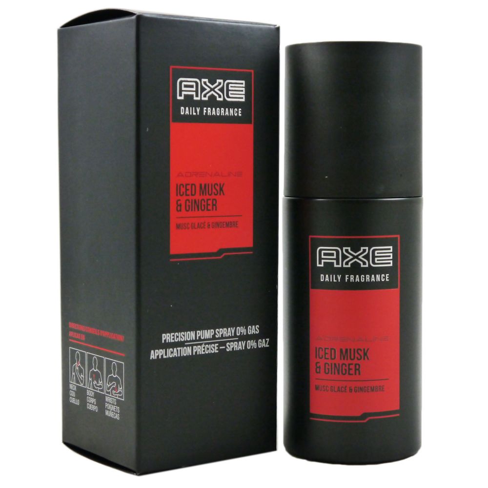 Axe Adrenaline Iced Musk & Ginger 100 ml EDT Eau de Toilette Pump ...