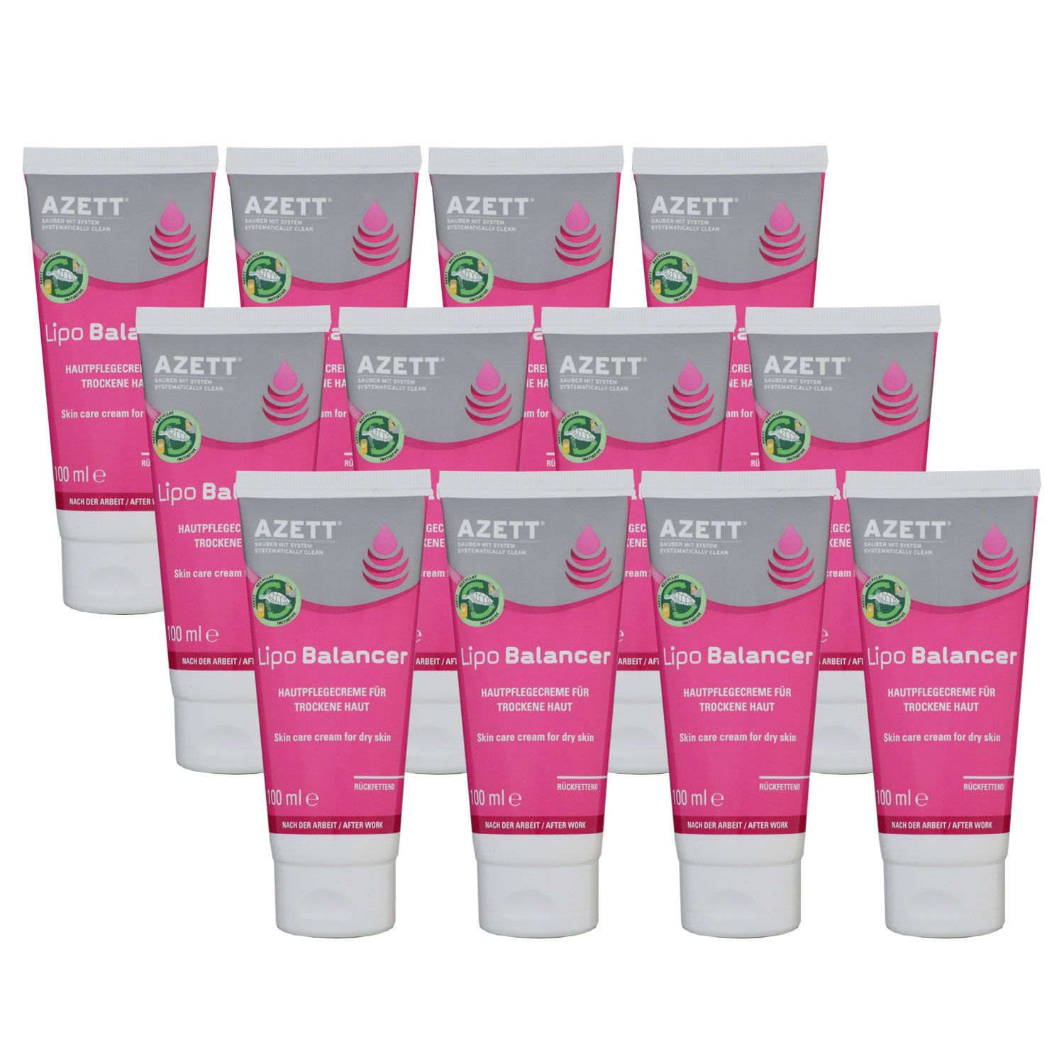 Azett Lipo Balancer 12 x 100 ml Hautpflegecreme für trockene Haut bei ...