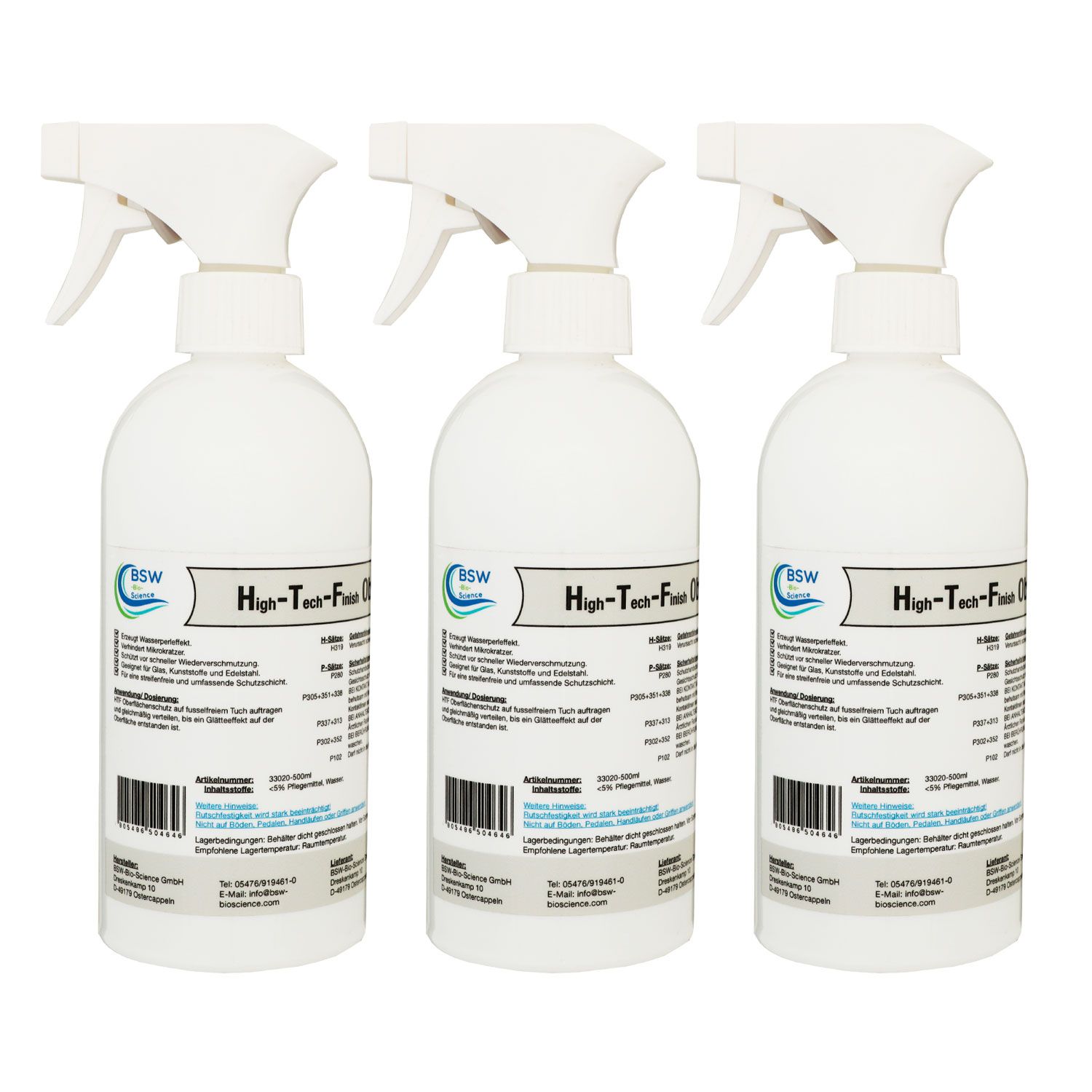 BSW Bio Science High Tech Finish Oberflächenschutz 3 x 500 ml ...