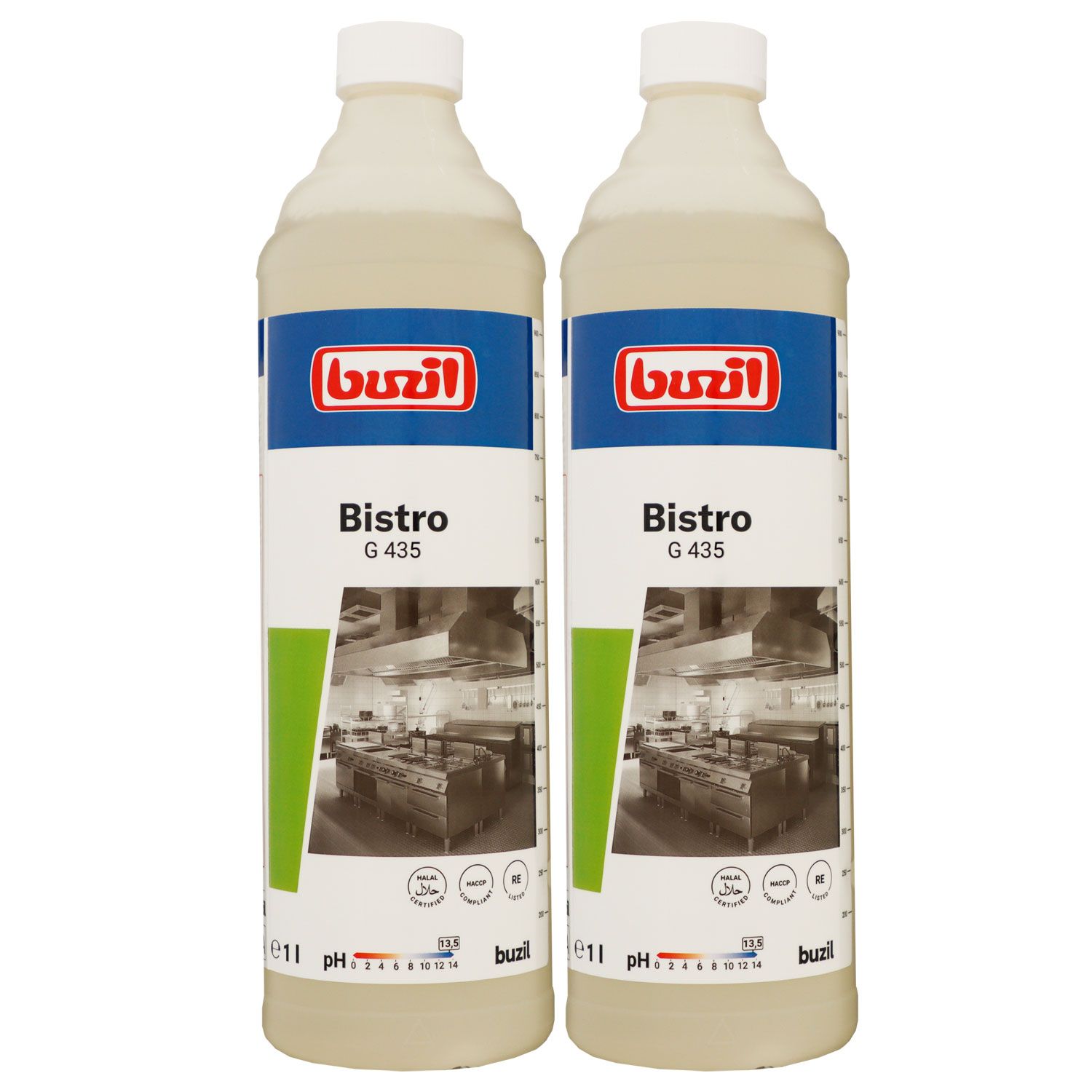 Buzil Bistro G 435 2 x 1 Liter Küchenintensivreiniger Öl- und Fettlöser ...