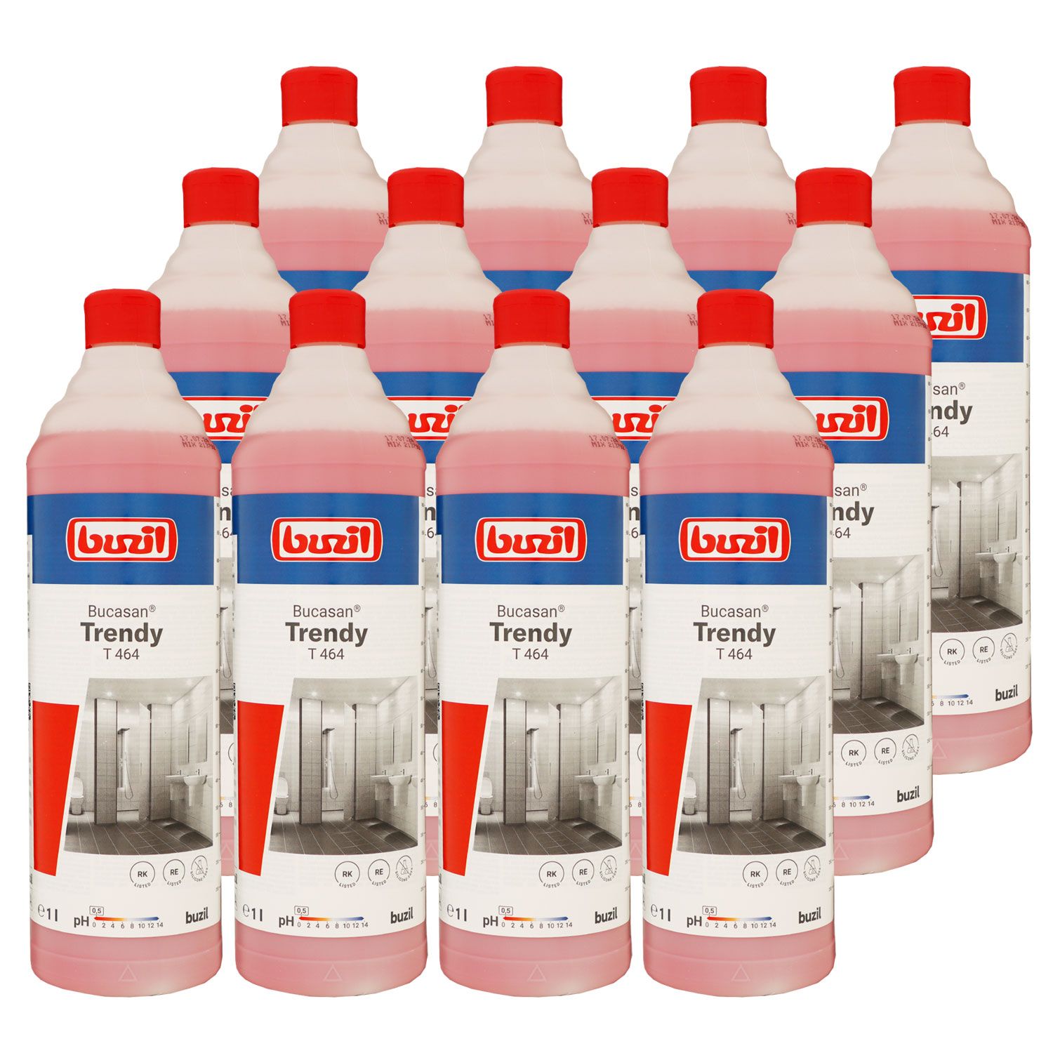 Buzil Bucasan Tendy T 464 12 x 1 Liter Sanitärreiniger mit Frischeduft ...