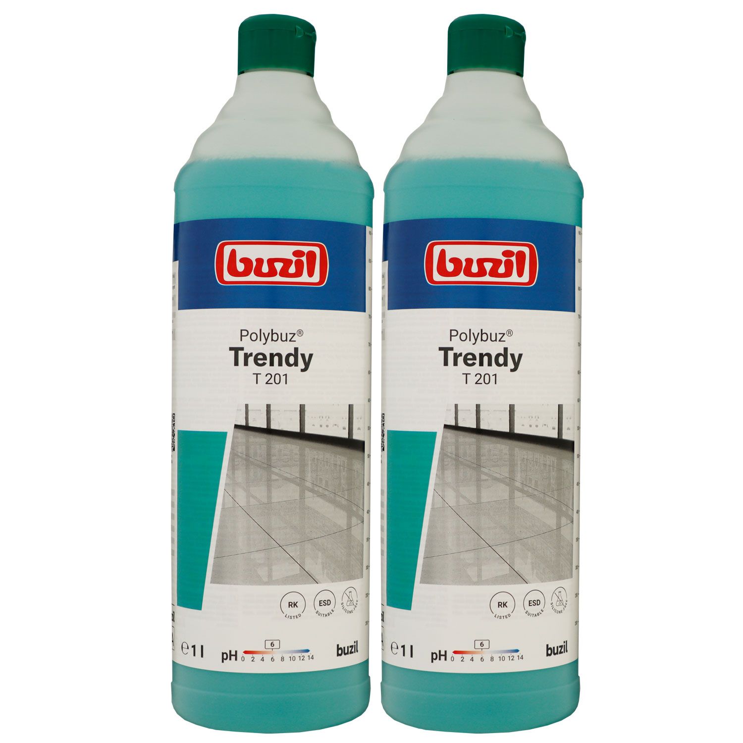 Buzil Polybuz Trendy 2 x 1 Liter Glanzreiniger auf Alkoholbasis ...