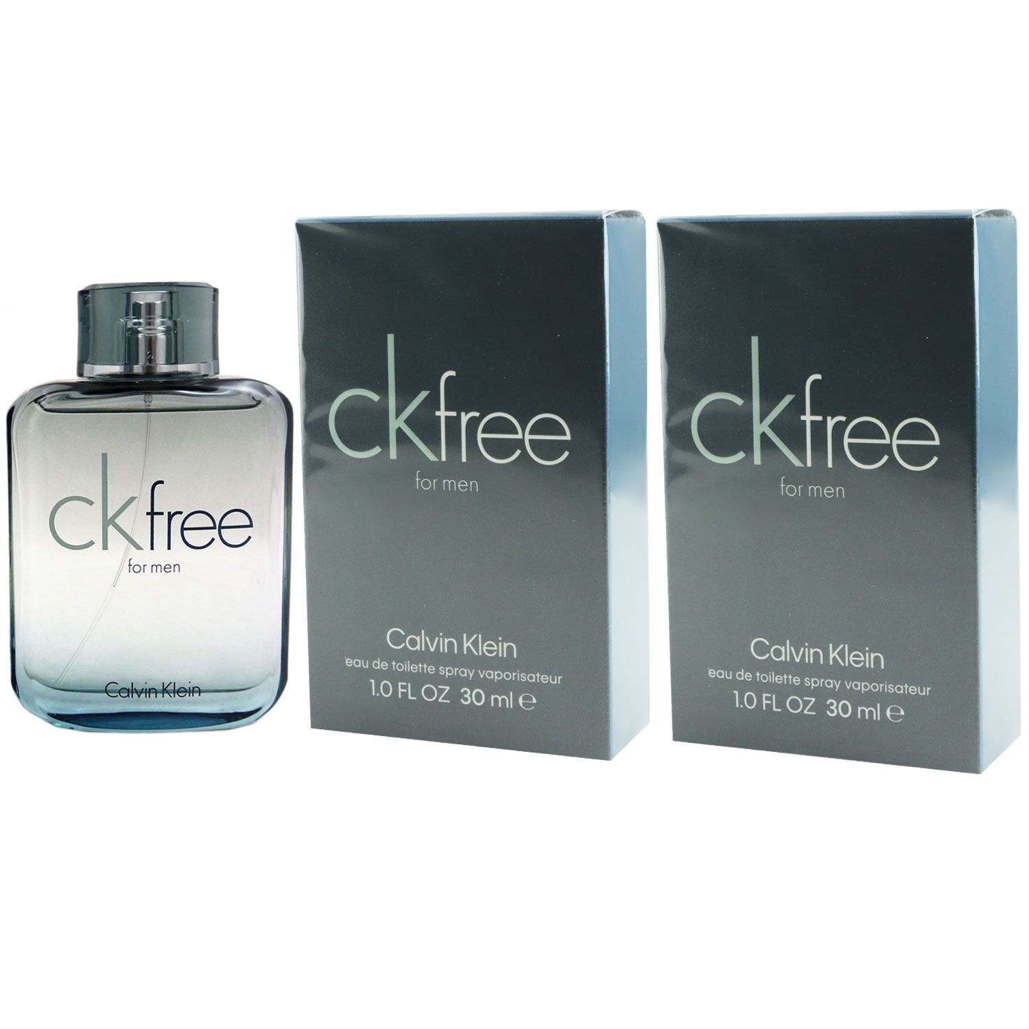 Calvin Klein CK Free for Men - Man 2 x 30 ml Eau de Toilette EDT Set ...