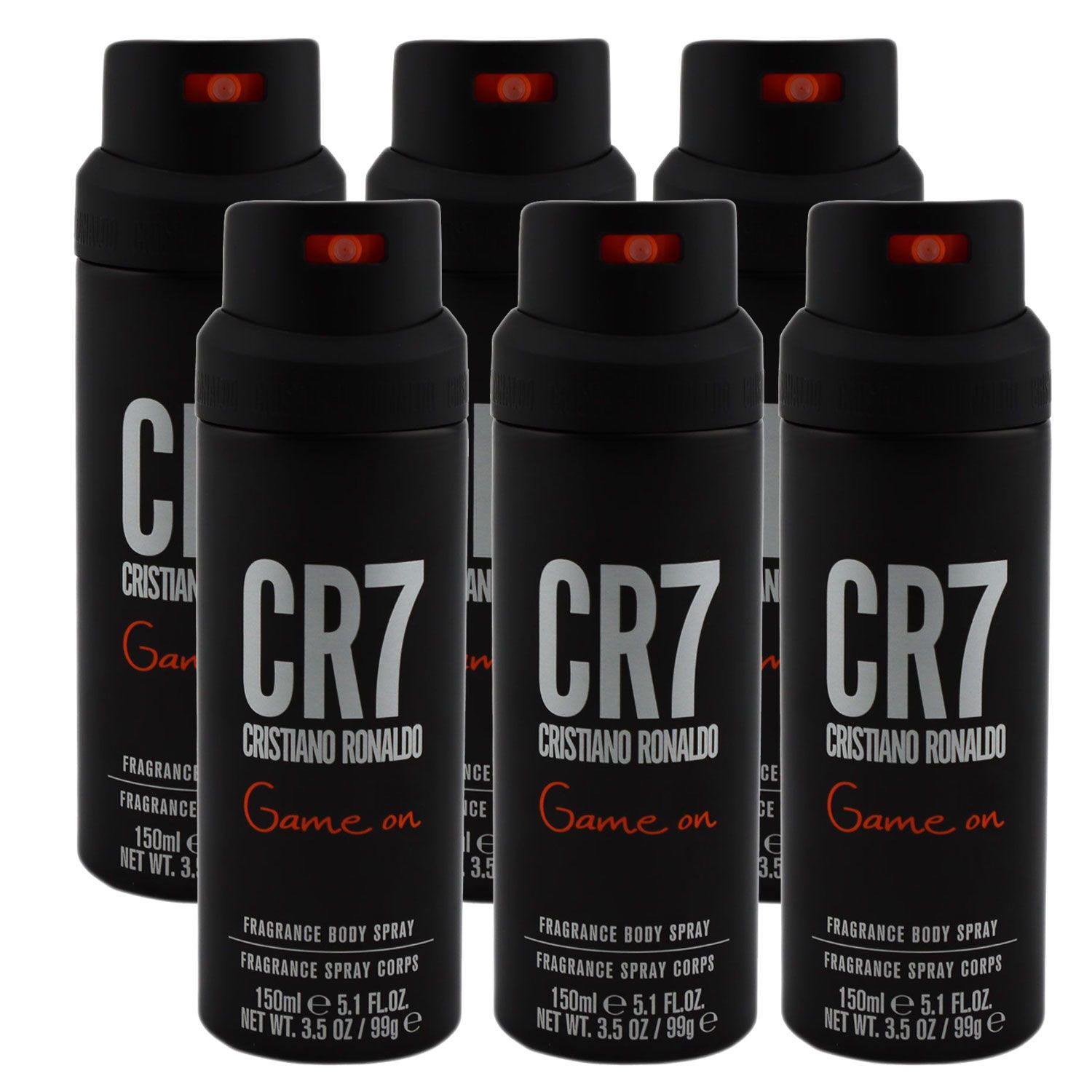 Cristiano Ronaldo CR7 Game On 6x150ml Bodyspray Deospray Set bei Riemax