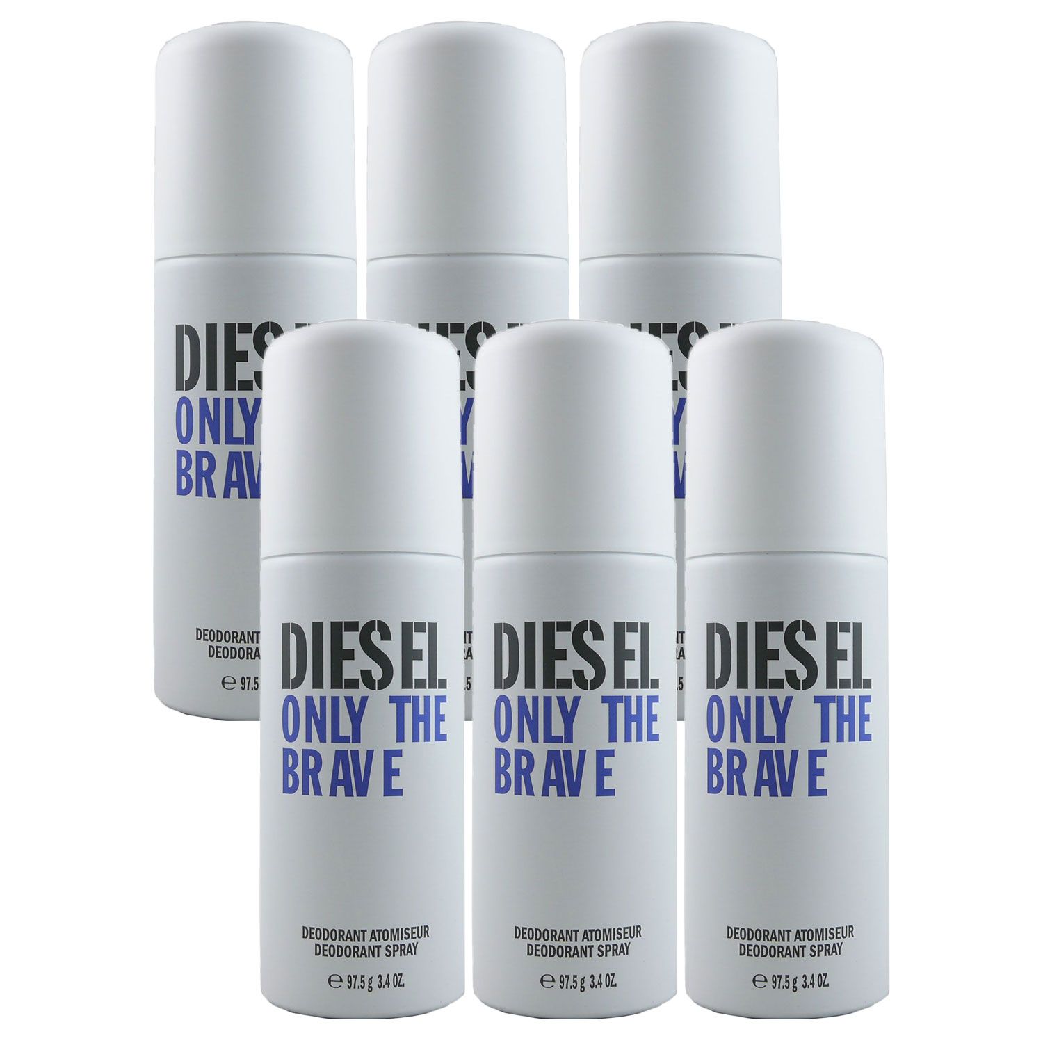 Diesel Only The Brave 6 x 150 ml Deospray Deodorant Set bei Riemax