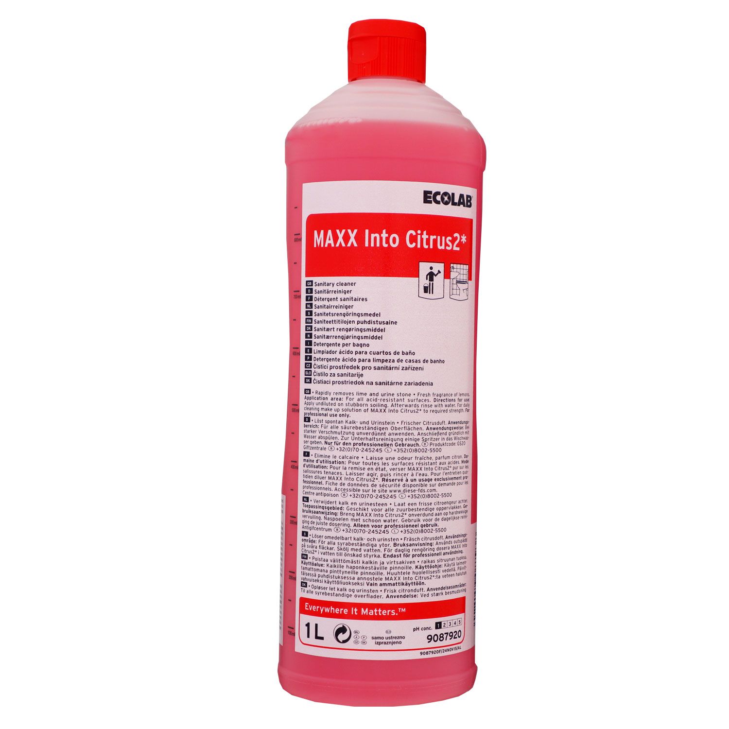 Ecolab MAXX Into Citrus2 1 Liter Sanitärreiniger bei Riemax