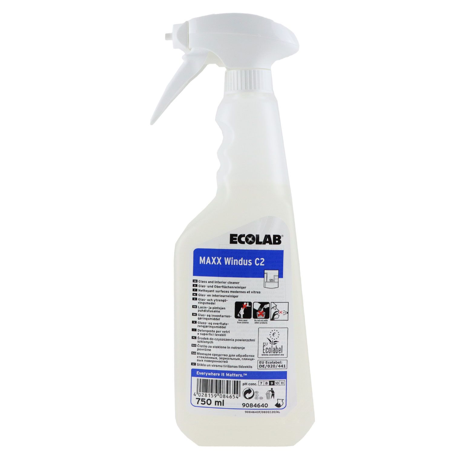 Ecolab MAXX Windus C2 750 ml Glas und Oberflächenreiniger bei Riemax