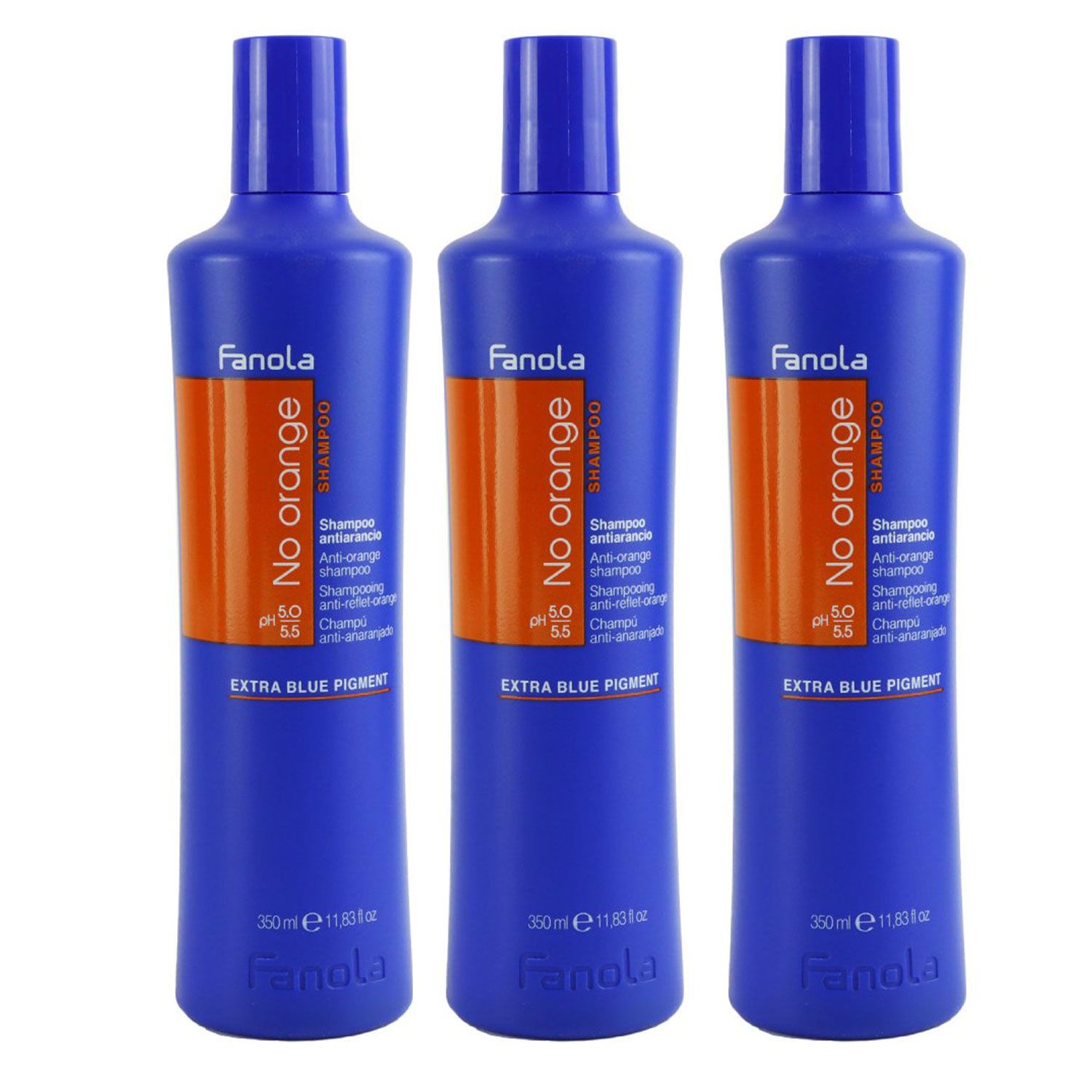 Fanola No Orange 3 x 350 ml Shampoo gegen Kupfer Rot Stich Set bei Riemax