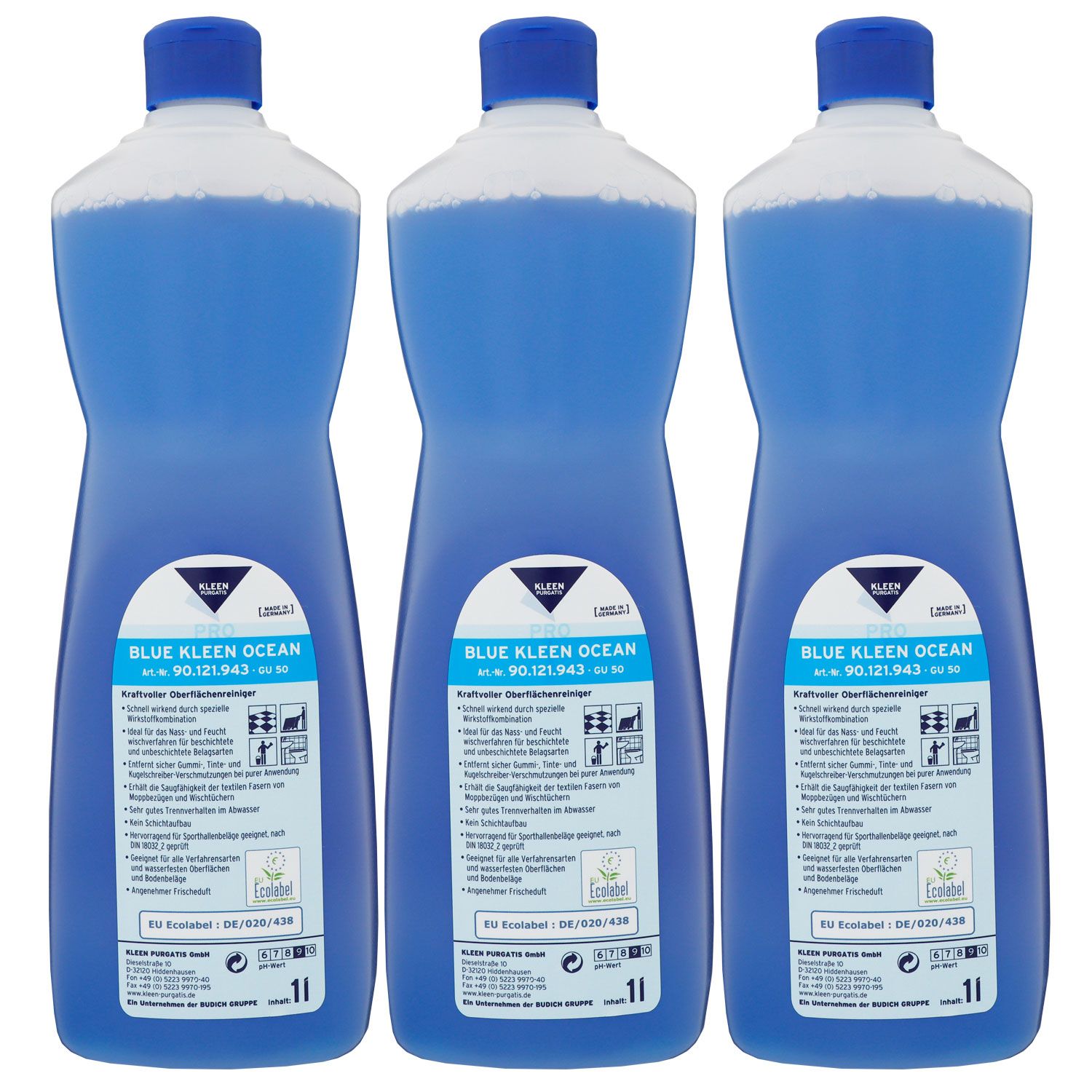 Kleen Purgatis Blue Star Ocean 3 x 1 Liter Oberflächen ...