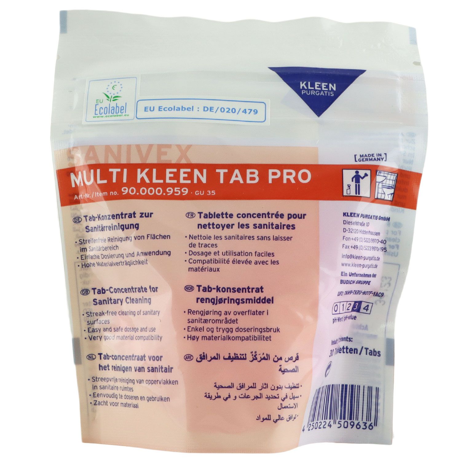 Kleen Purgatis Sanivex Multi Kleen Tab Pro 30 Tabs pro Packung bei Riemax