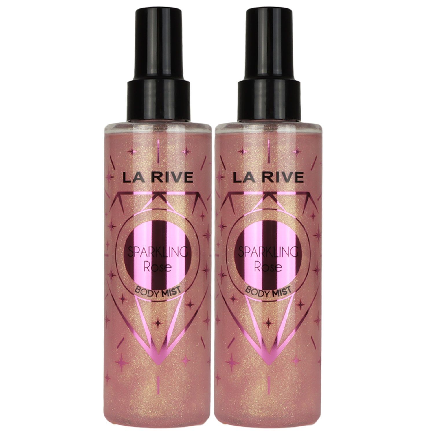 La Rive Shimmer Mist Sparkling Rose 2 X 200ml Body Mist