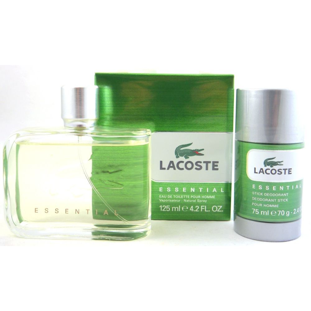 Lacoste Essential pour Homme 125 ml EDT & 75 ml Deo Stick Set bei Riemax