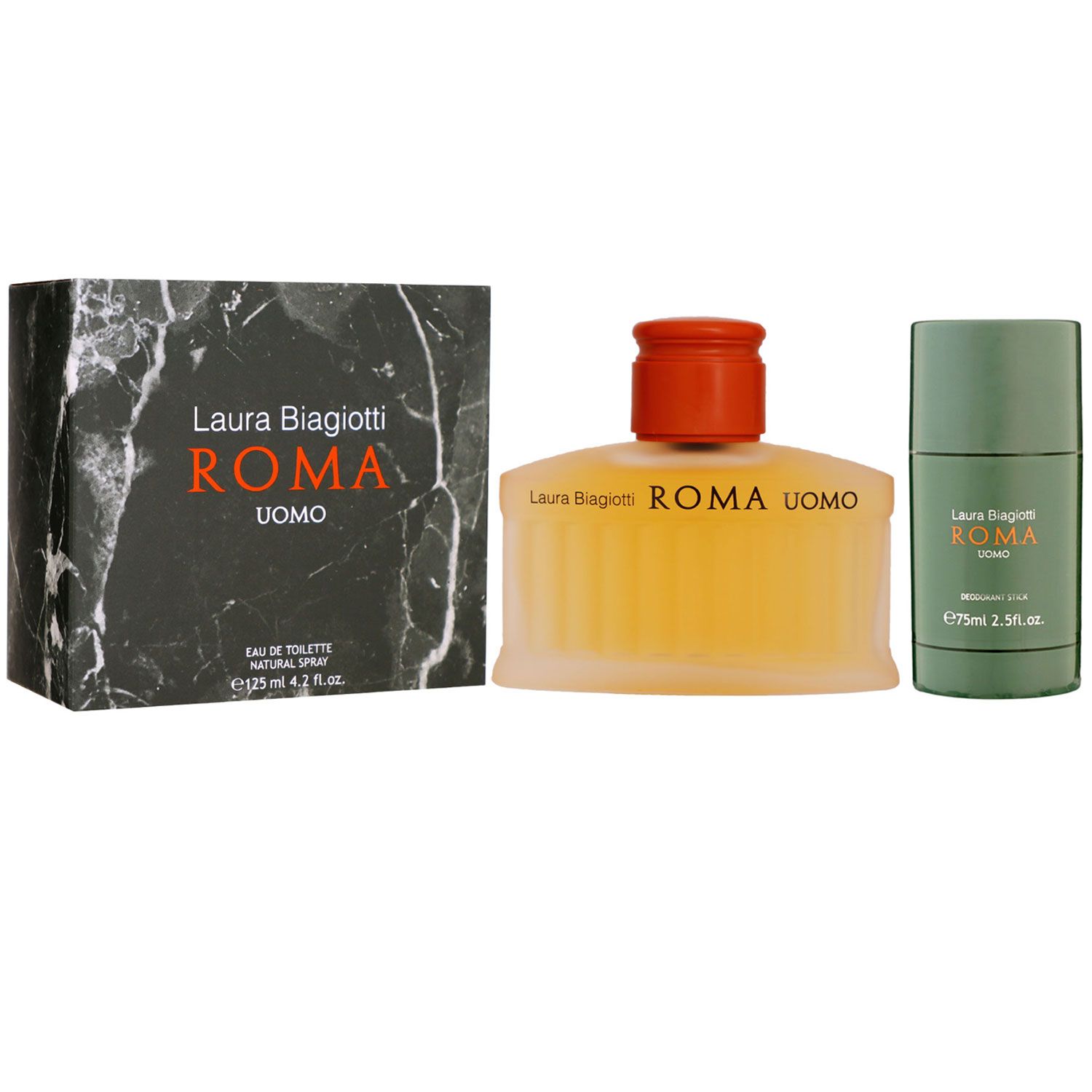 Laura Biagiotti Roma Uomo 125 ml Eau de Toilette Spray EDT & 75 ml ...