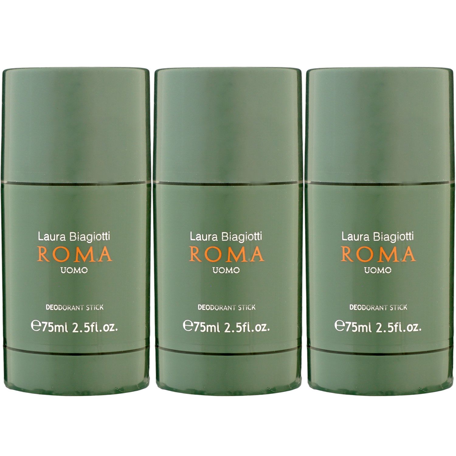 Laura Biagiotti Roma Uomo 3 x 75 ml Deostick Deodorant Set bei Riemax