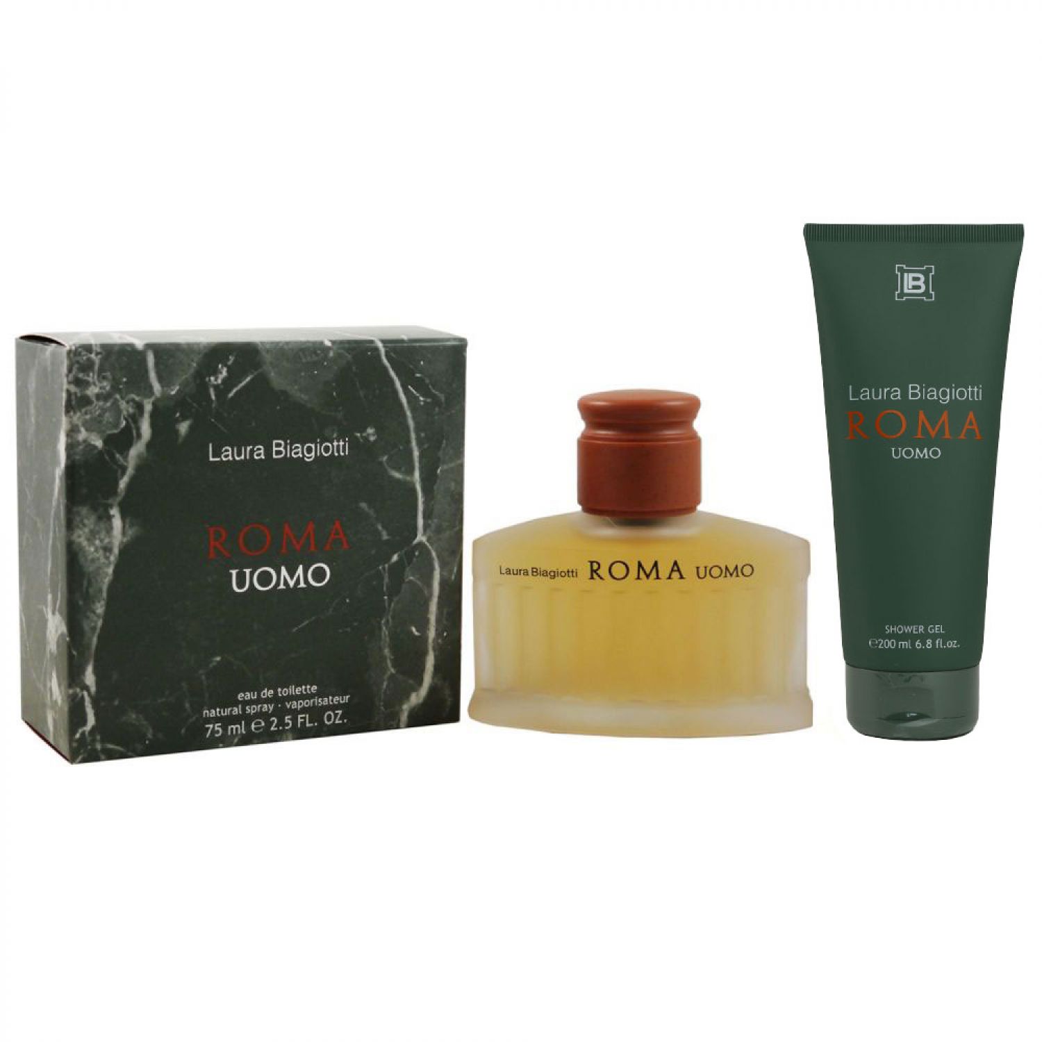 Laura Biagiotti Roma Uomo 75 ml EDT & 200 ml Duschgel Set bei Riemax