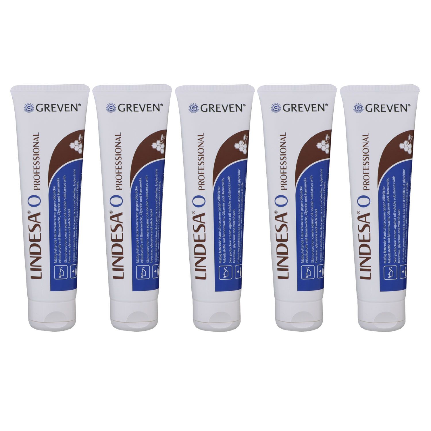 Lindesa O Professional 5 x 100 ml Mäßig fettende Hautschutzcreme ...