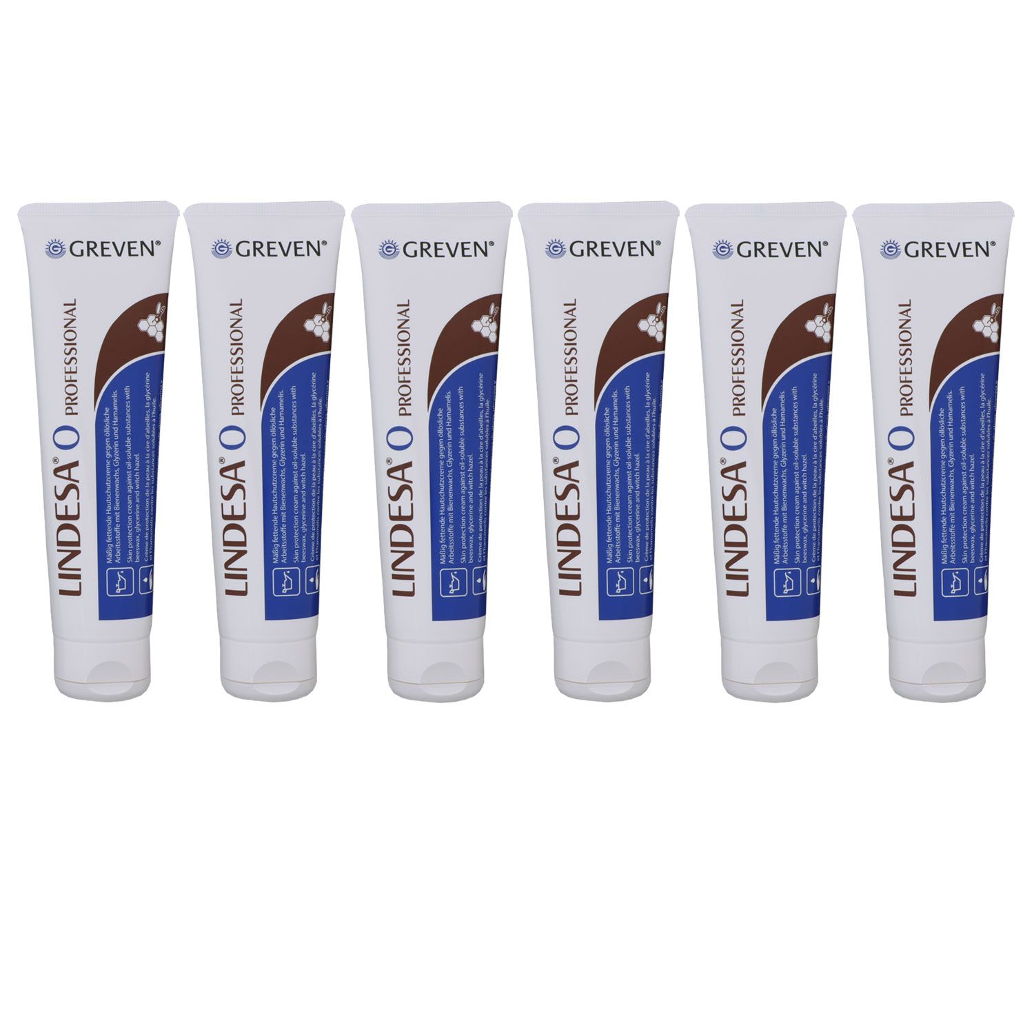 Lindesa O Professional 6 x 100 ml Hautschutzcreme Set bei riemax