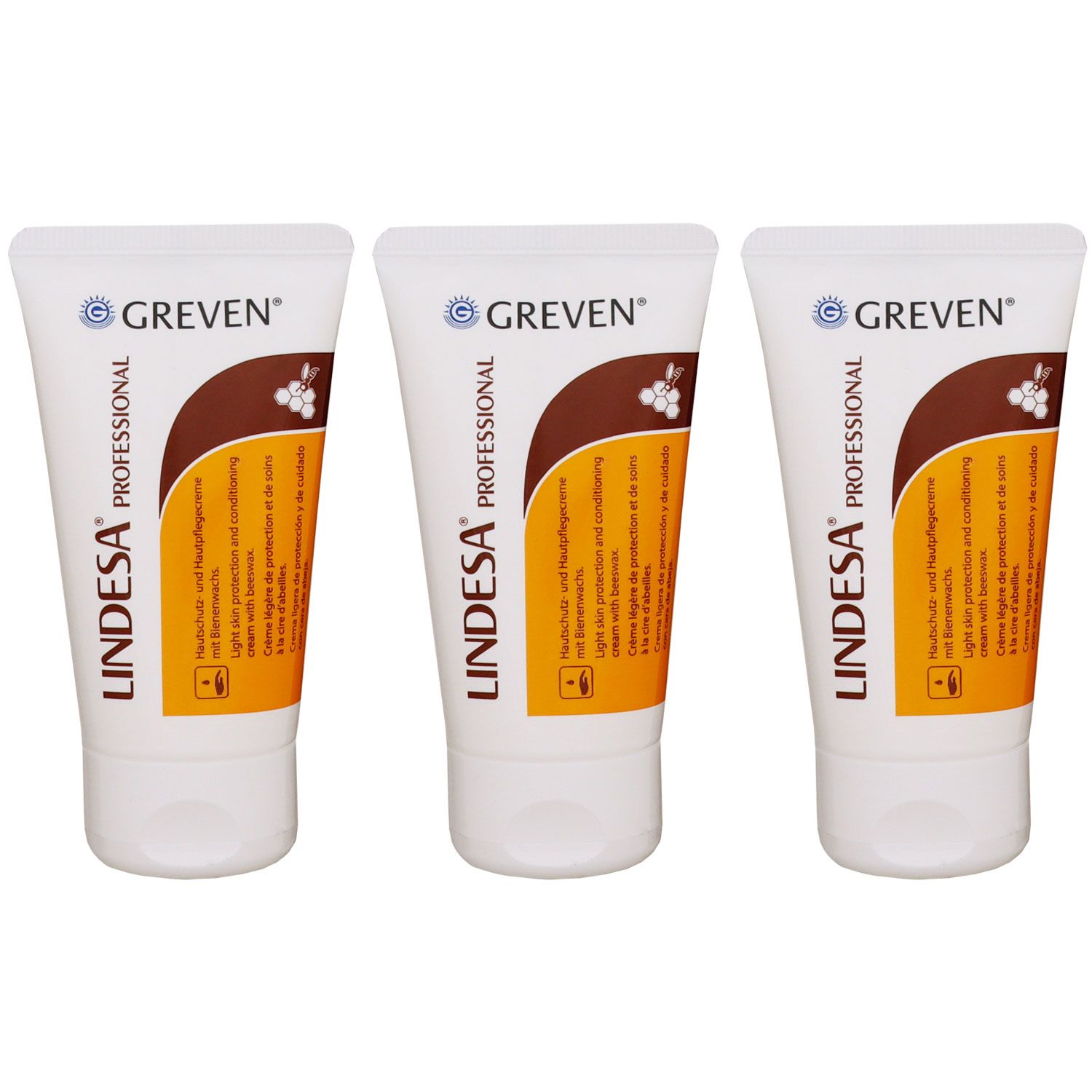 Lindesa Professional 3 x 50 ml Hautschutz- und Handpflegecreme mit ...