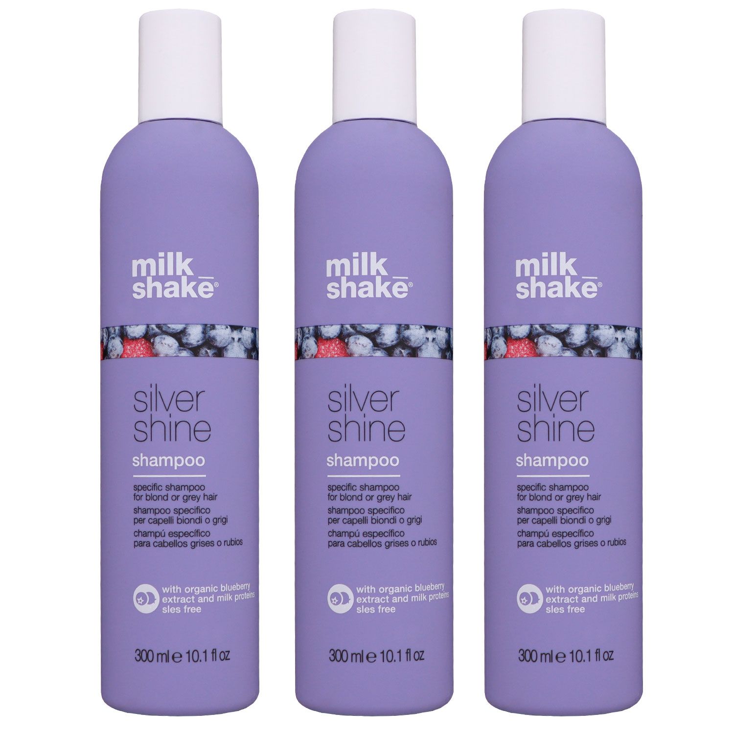 Milk Shake Silver Shine Shampoo 3 x 300 ml Spezialshampoo bei Riemax