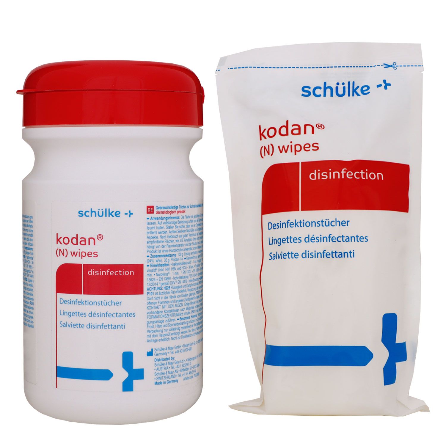 Schülke Kodan (N) wipes 90 Tücher Flächendesinfektion Dose & 90 Tücher ...