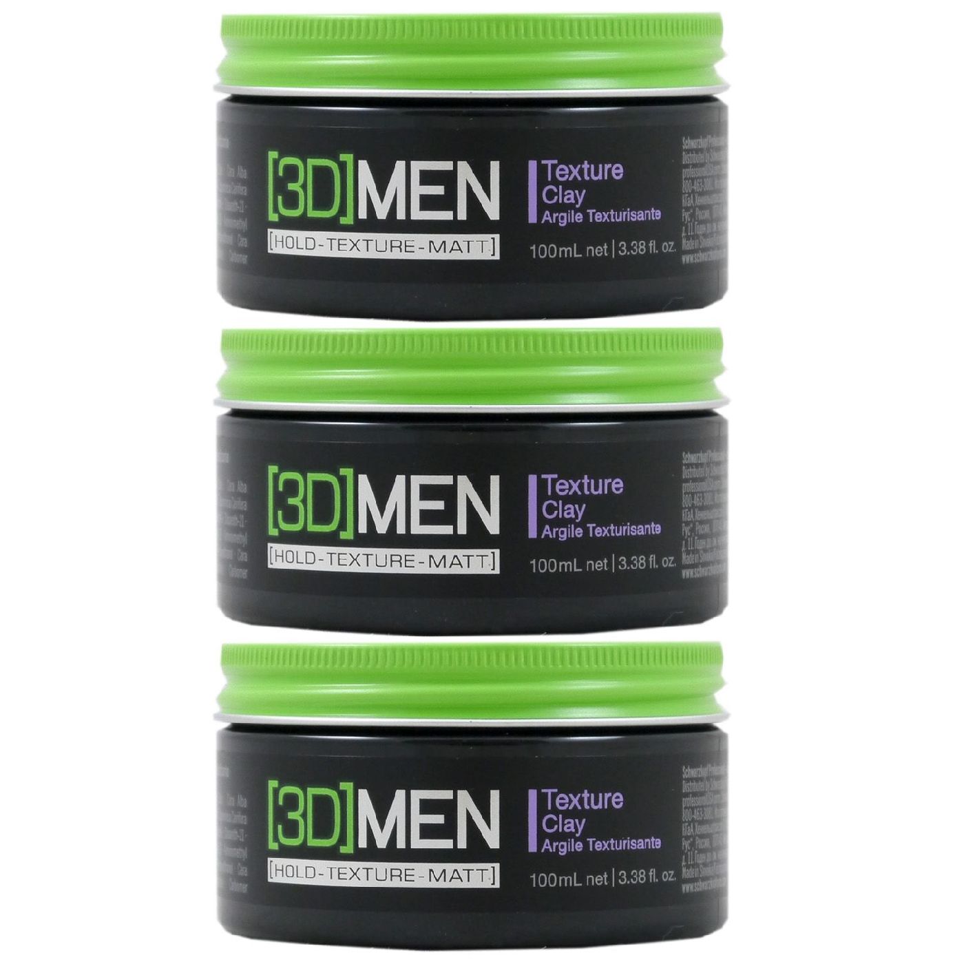 Schwarzkopf 3D Men Texture Clay 3x100ml bei Riemax