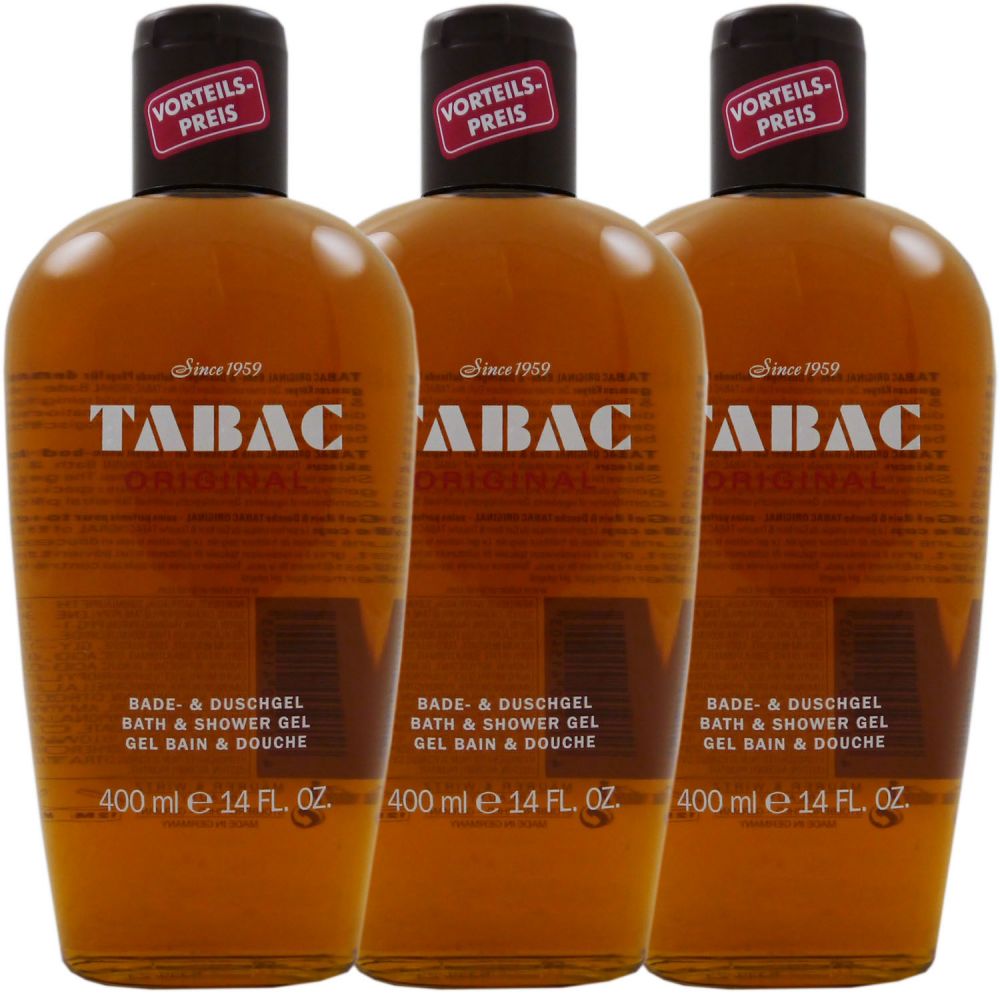 Tabac Original 3 x 400 ml Duschgel Showergel Set bei Riemax