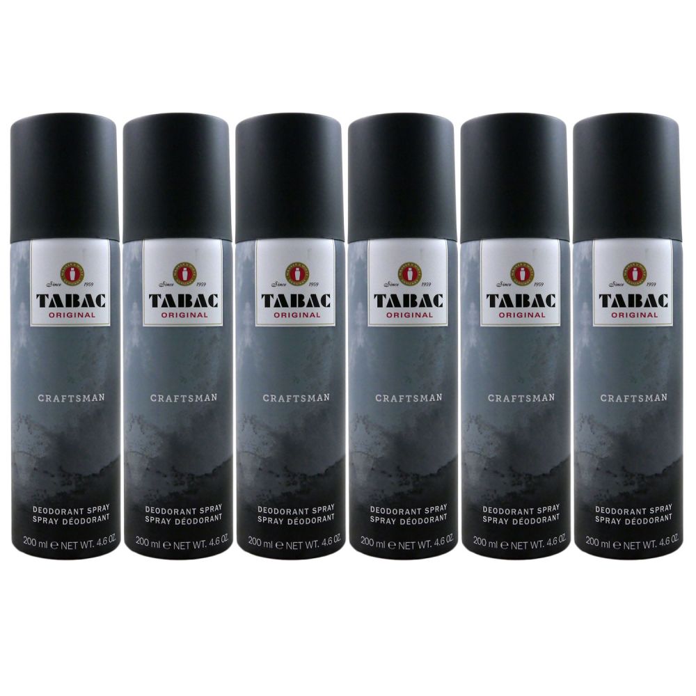 Tabac Original Craftsman 6x200ml Deospray Deodorant Set bei Riemax
