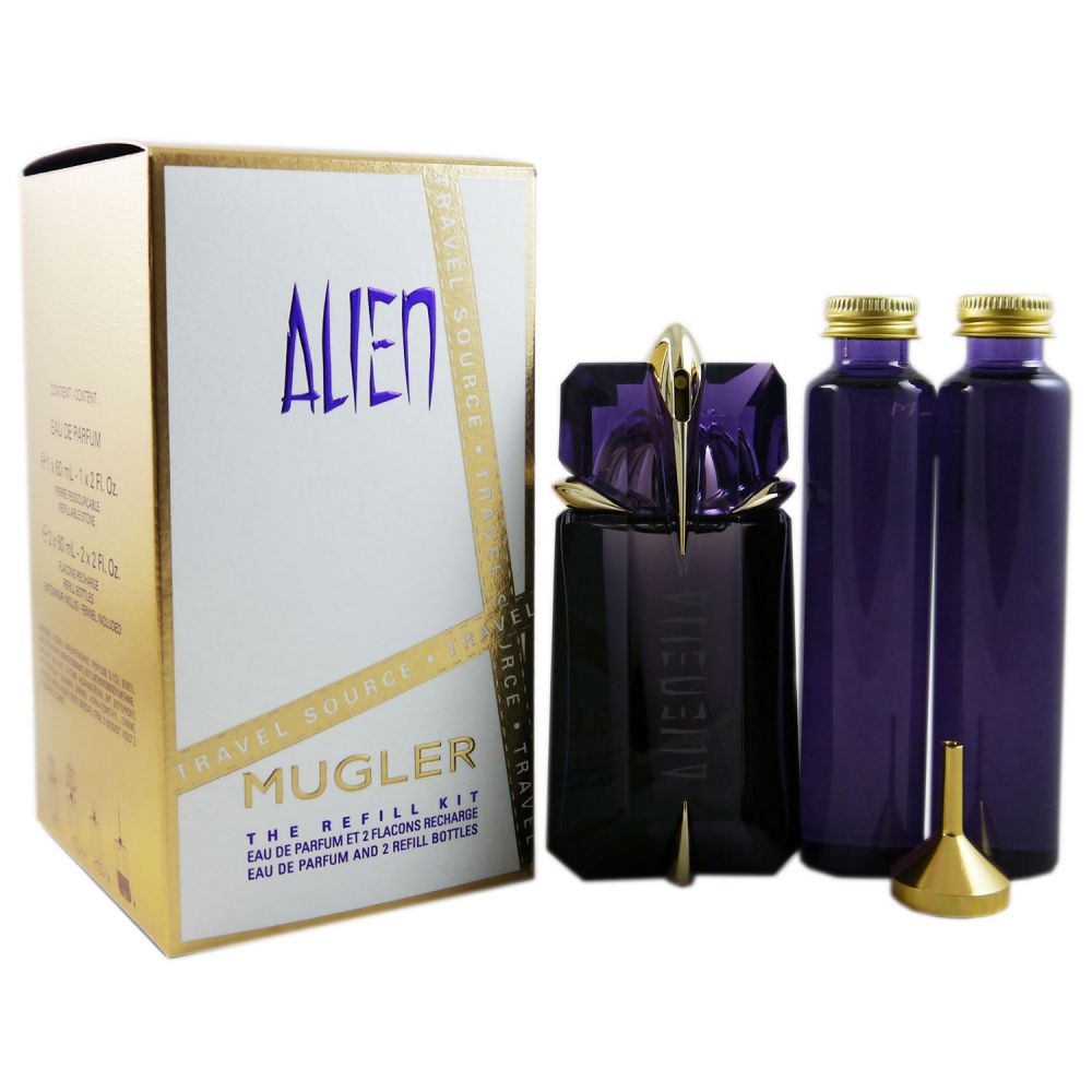 Thierry Mugler Alien Set 60 ml Eau de Parfum EDP refillable & 2 x 60 ml ...