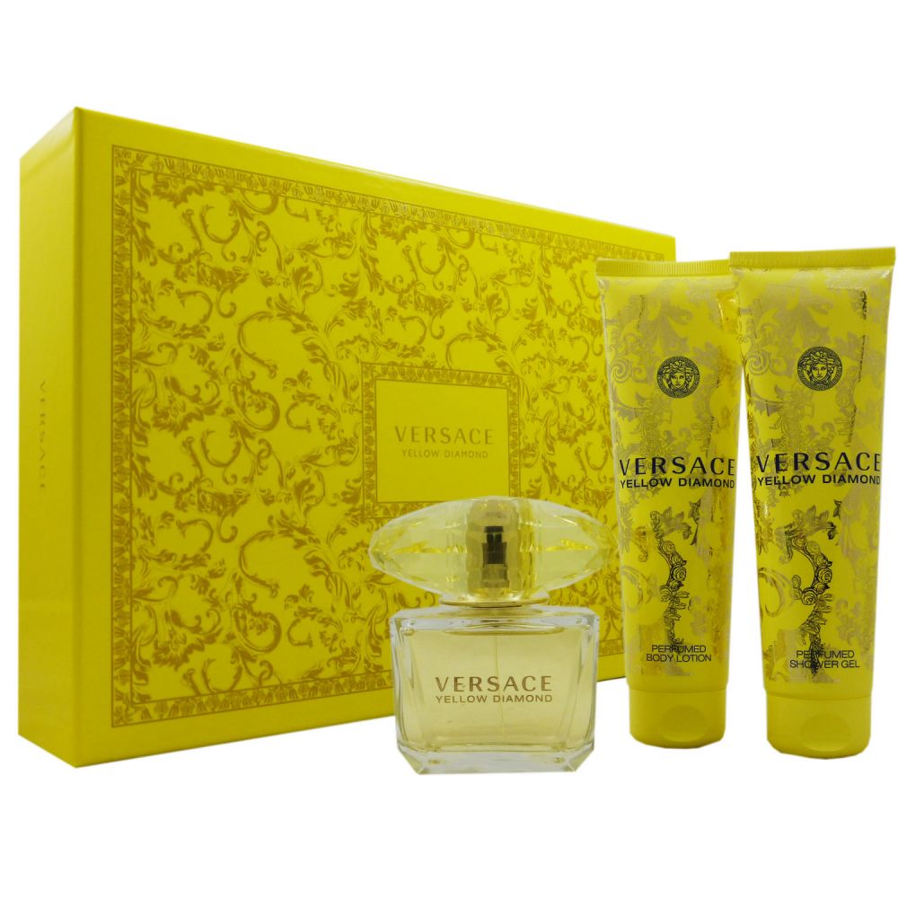 Versace Yellow Diamond Set 90ml EDT & 150ml SG & 150ml BL bei Riemax
