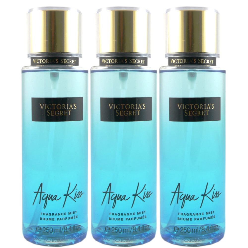 Victoria Secret Fantasies 3 x Aqua Kiss 250 ml Körperspray Set bei Riemax