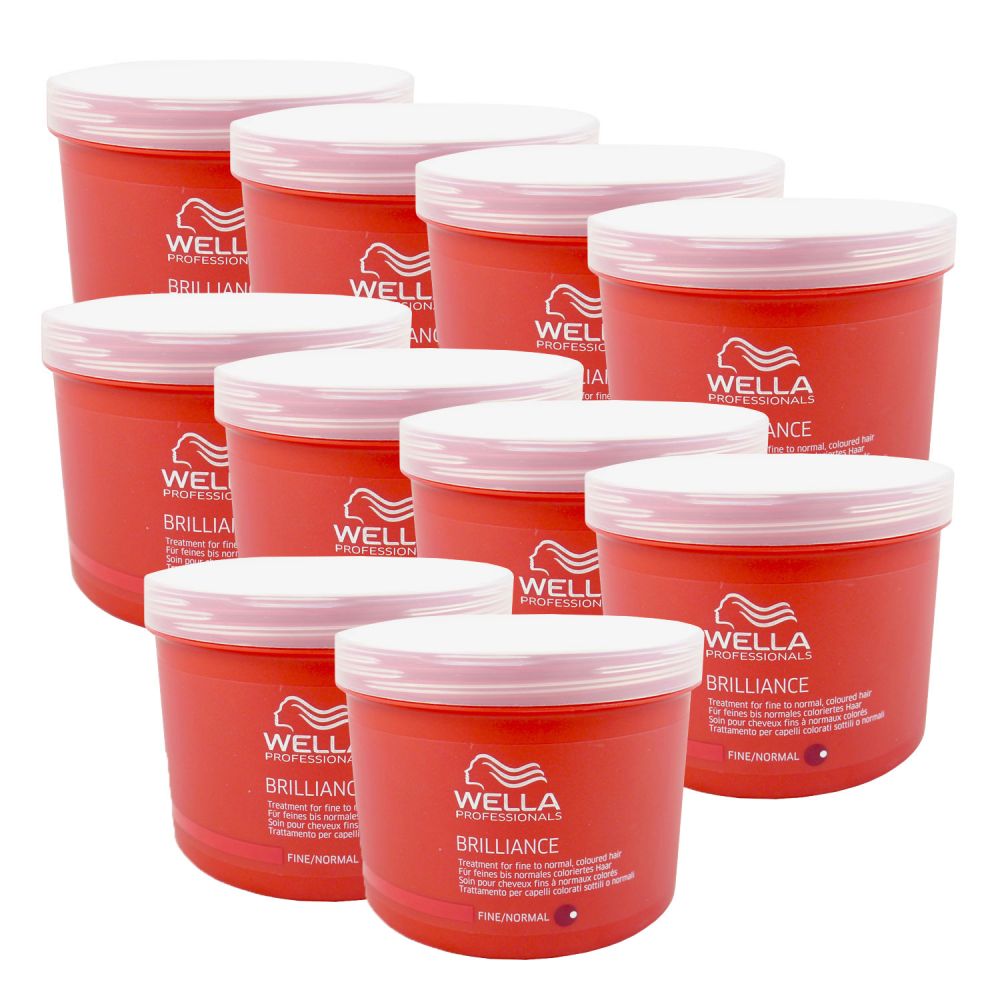 Wella Brilliance Maske 10 x 500 ml feines coloriertes Haar bei Riemax