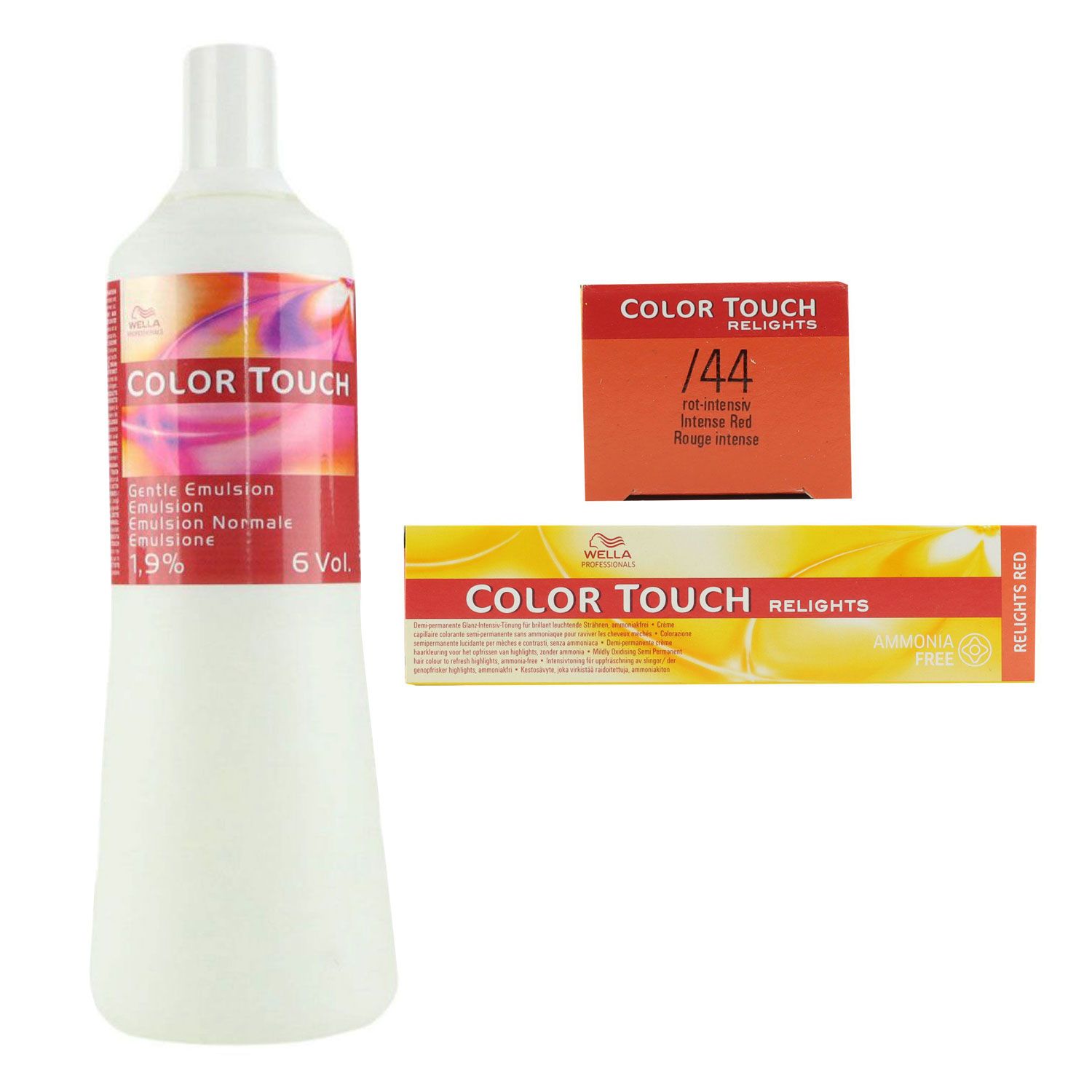 Wella Color Touch Relights Red 60 ml /44 & 1 L 1,9% Emu
