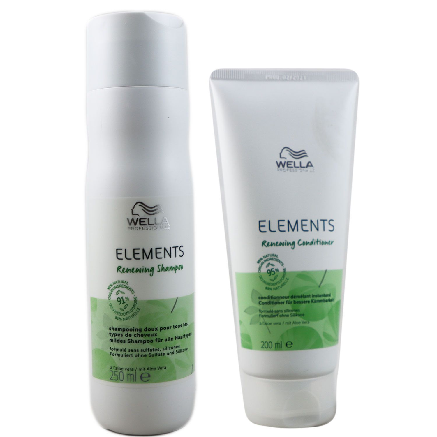 Wella Elements stärkendes Shampoo 250ml & Conditioner 2