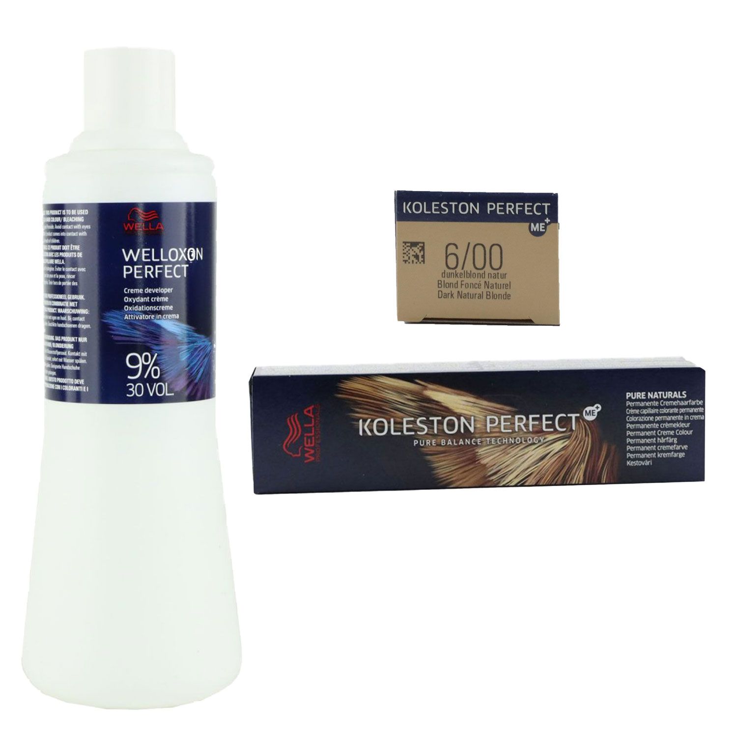 Wella Koleston Perfect ME Pure Naturals 60ml 6/00 & Welloxon 9 % 500ml bei Riemax