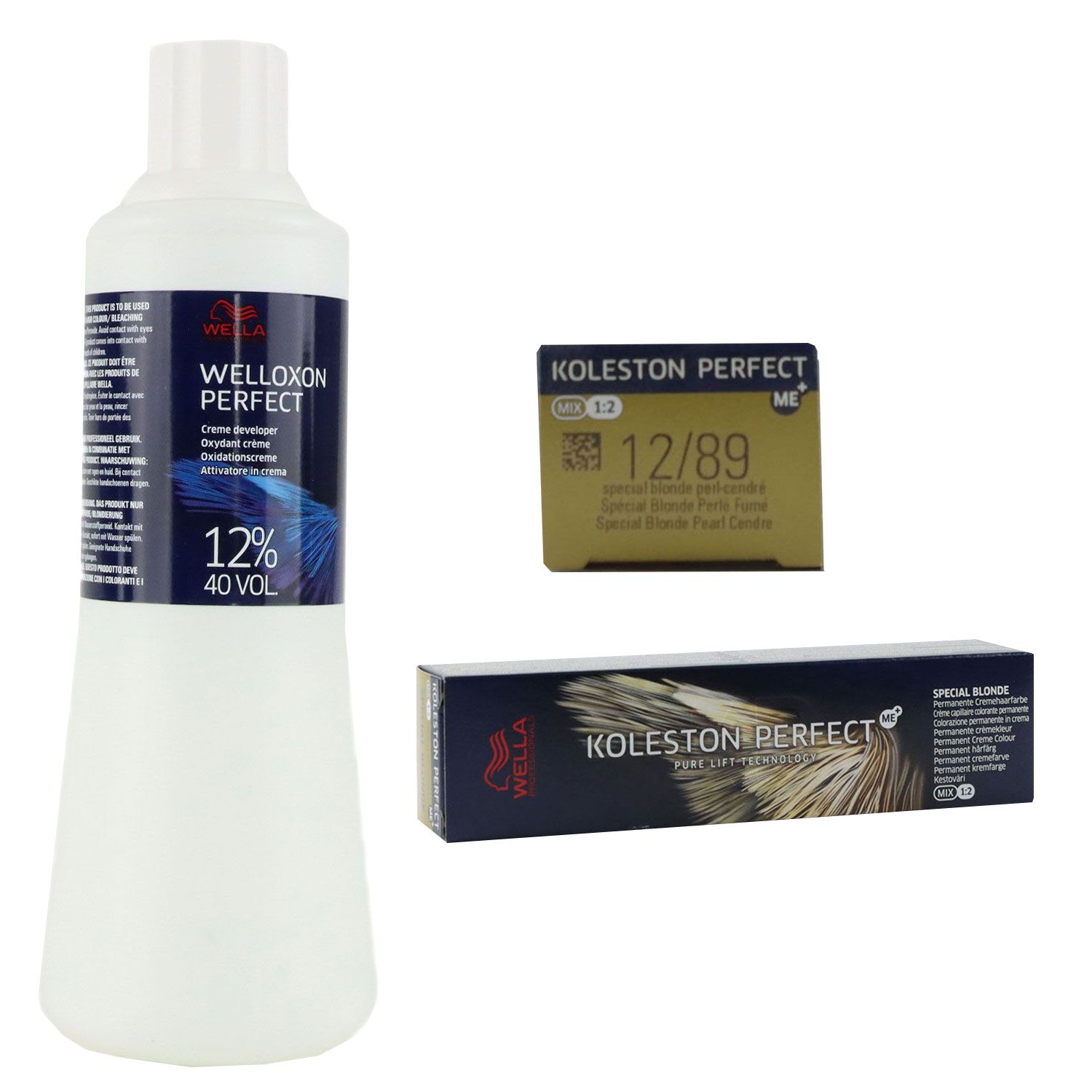 Wella Koleston Perfect ME Special Blonde 60ml 12/89 & Welloxon 12 % ...