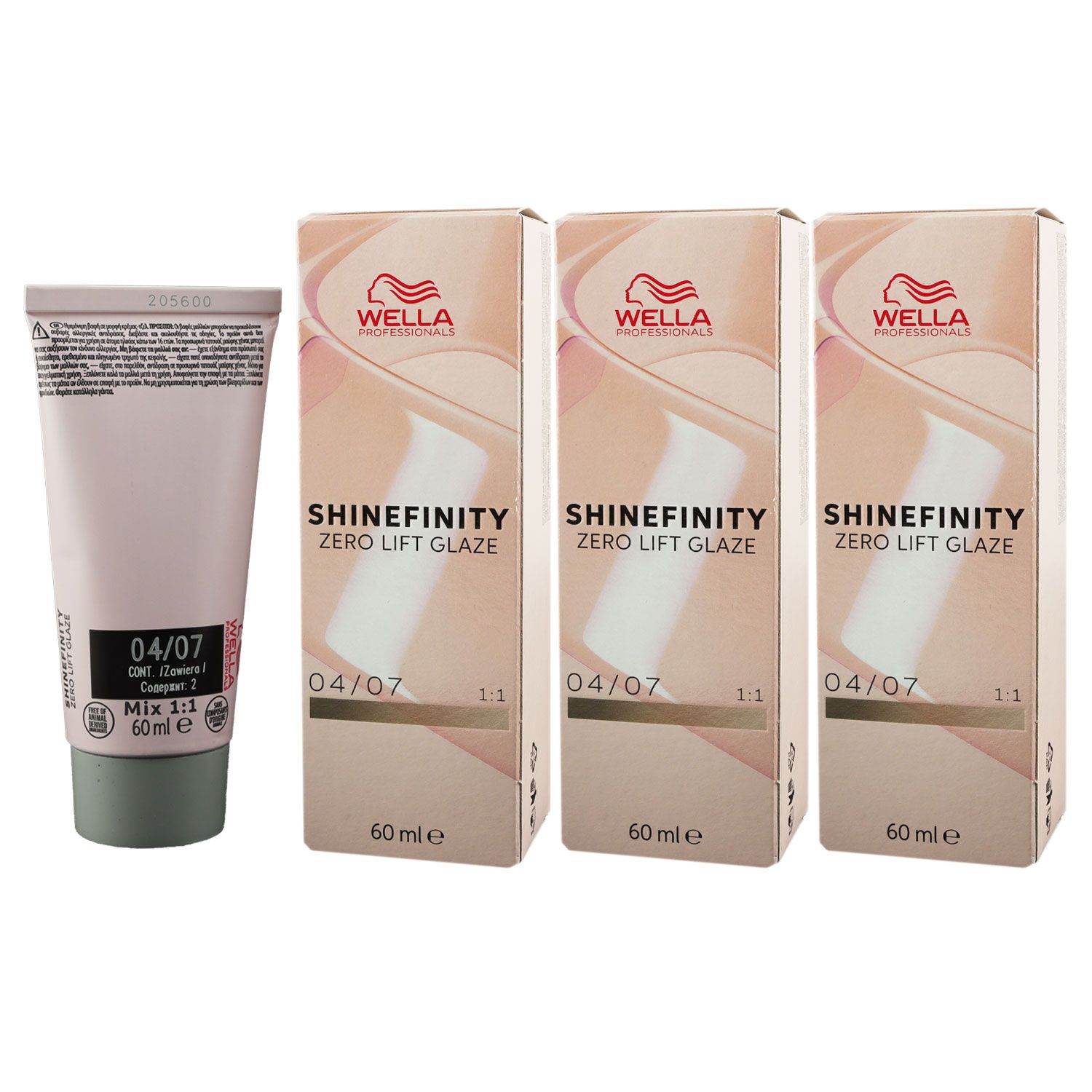 Wella Shinefinity Glaze Natural 3 x 60 ml 04/07 Set bei Riemax