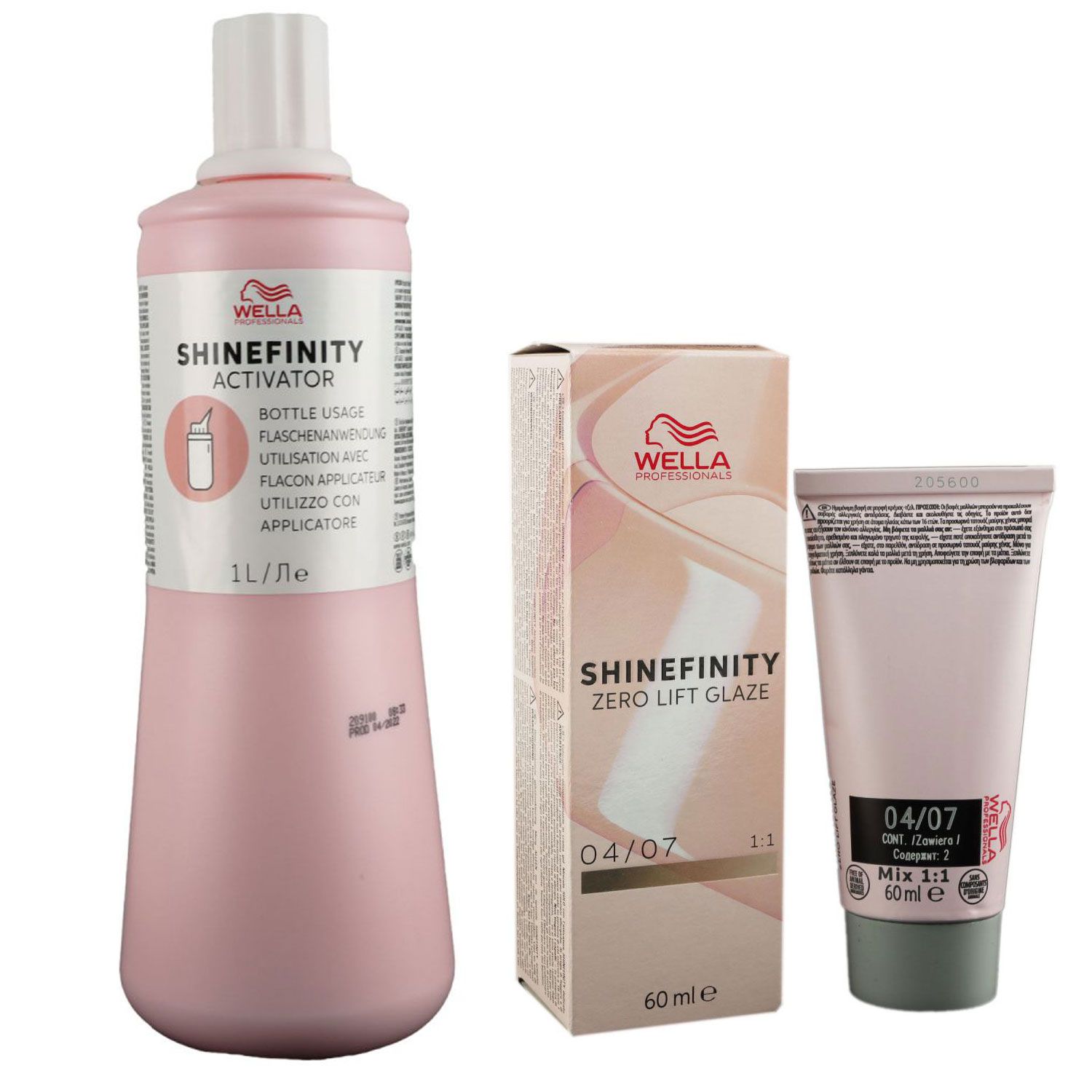 Wella Shinefinity Glaze Natural 60ml 04/07 & Activator Bottle 2% bei Riemax