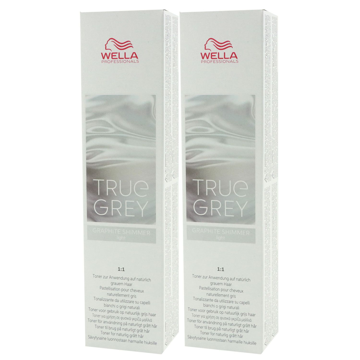 Wella True Grey 2 x 60 ml Tönung Graphite Shimmer Light Set bei Riemax