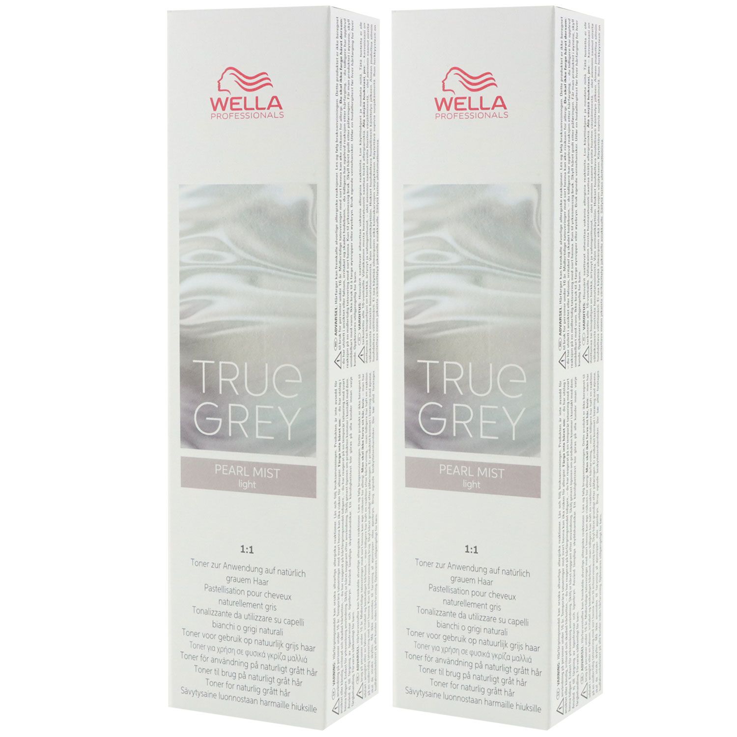 Wella True Grey 2 x 60 ml Tönung Pearl Mist Light Set bei Riemax
