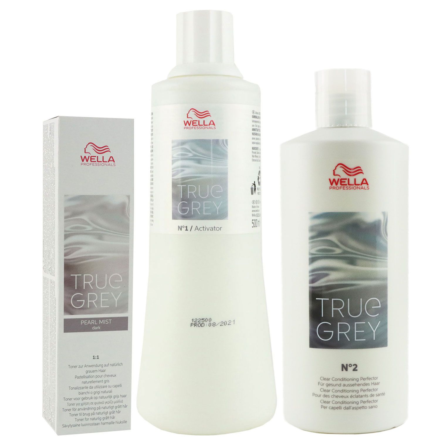 Wella True Grey Activator & Clear Conditioning Perfector & Pearl Mist ...