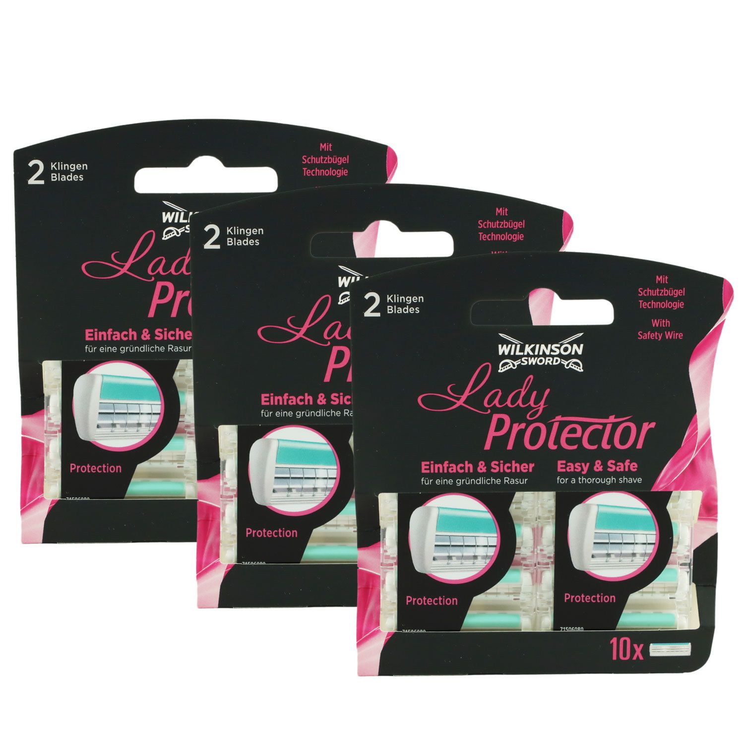 Wilkinson Sword Lady Protector 3 x 10 Rasierklingen Set bei Riemax