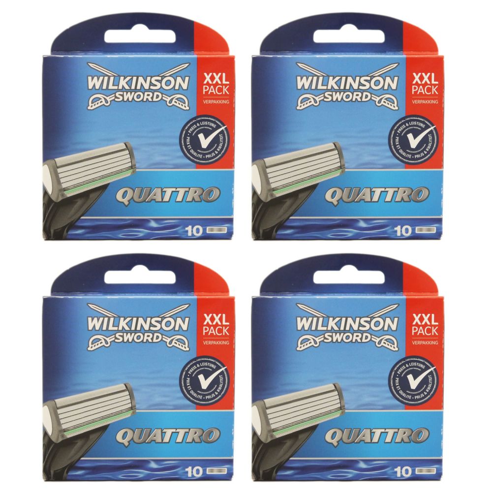 Wilkinson Sword Quattro Plus 4 x 10 Klingen Ersatzklingen bei Riemax