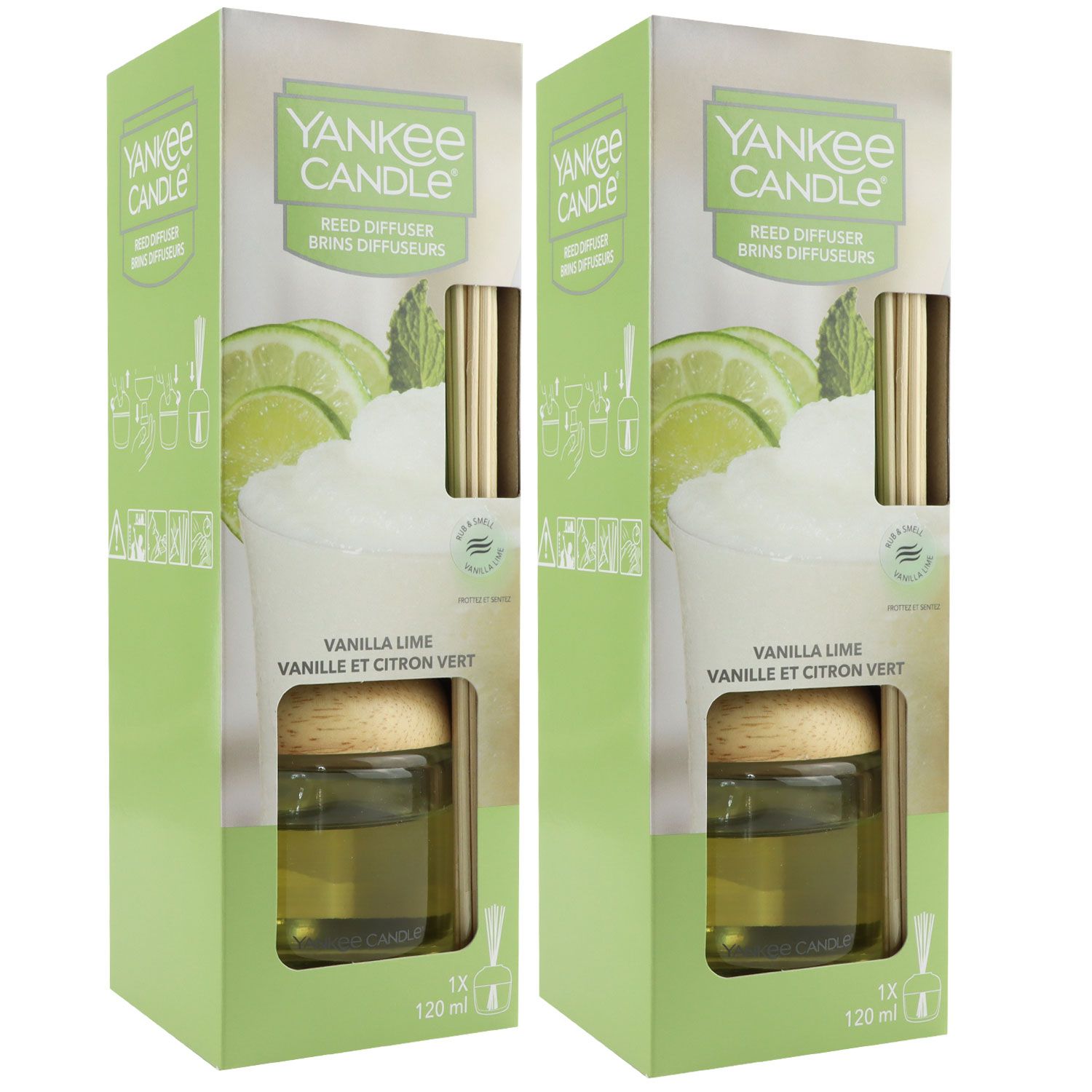 Yankee Candle Reed Diffuser Raumduft 2 x 120ml Vanilla Lime bei Riemax